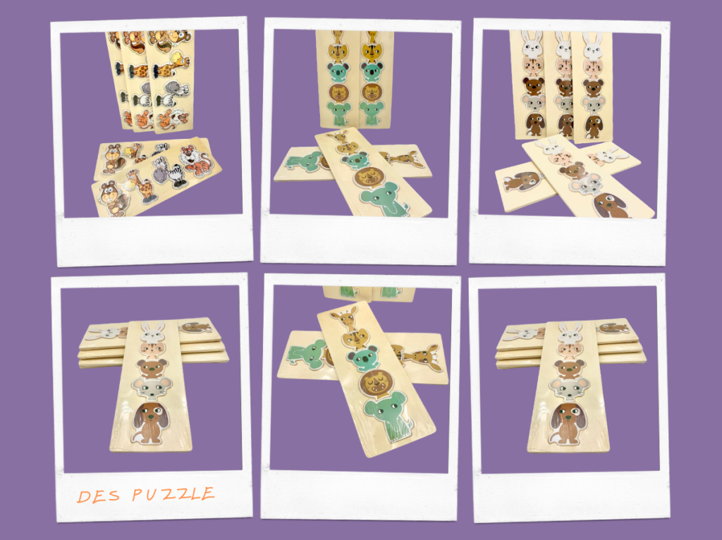 Puzzle animaux du zoo – 4 x 4 - Boutique en Ligne de Jeux au Maroc